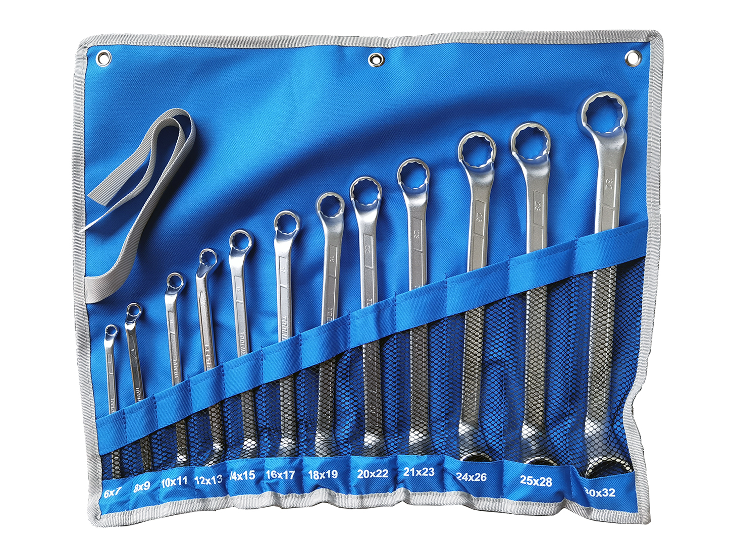German DIN Cr-V Double Deep Offset Ring Spanner 8pc or 12pc Set with Longer Length